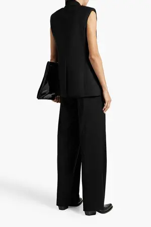 Helmut Lang Pleated Wool Wideleg Pants