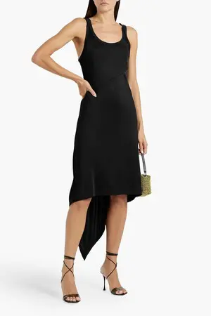 Helmut Lang Asymmetric Stretch-satin Dress