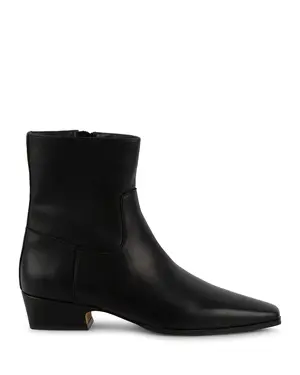 Steve Madden Dusty Snip Toe Boots - Black Leather