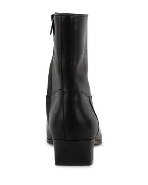 Steve Madden Dusty Snip Toe Boots - Black Leather