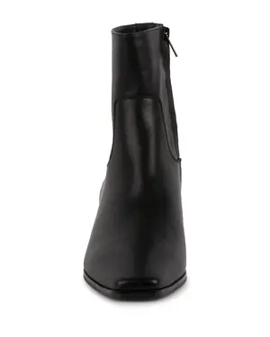 Steve Madden Dusty Snip Toe Boots - Black Leather