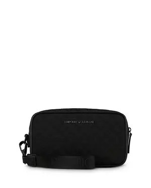 Emporio Armani Jacquard Eagle Toiletry Case - Black