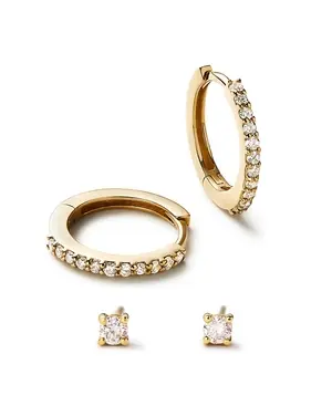 ANA LUISA And Lab Grown Diamond Earring Set - Gold