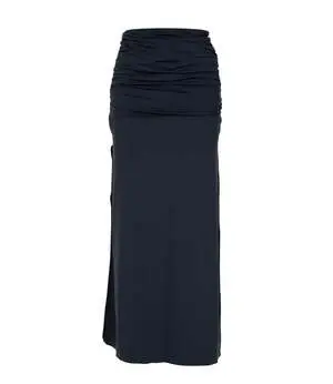 Federica Tosi Faux Leather Midi Skirt - Black