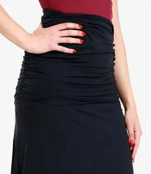 Federica Tosi Faux Leather Midi Skirt