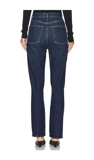 AGOLDE High Rise Stovepipe Jeans In Dark Wash