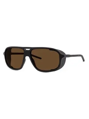 Vuarnet Ice 02 61mm Pilot Sunglasses - Brown Matte Black