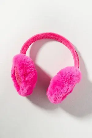Anthropologie Classic Faux-Fur Earmuffs - Pink | Editorialist display picture 1