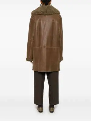 LEMAIRE Asymmetric Shearling Coat
