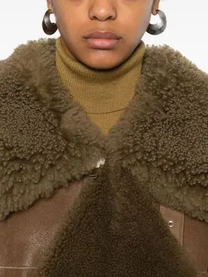LEMAIRE Asymmetric Shearling Coat