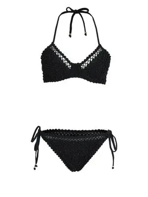 AMIR SLAMA Crochet Bikini Set - Black