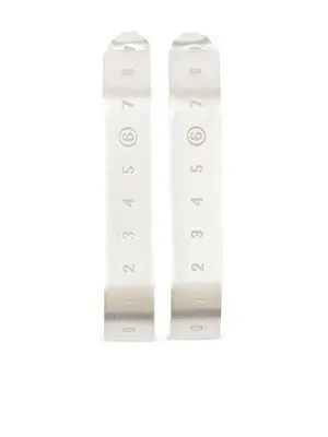 MAISON MARGIELA Numbers-motif Matte-finish Earrings - Silver