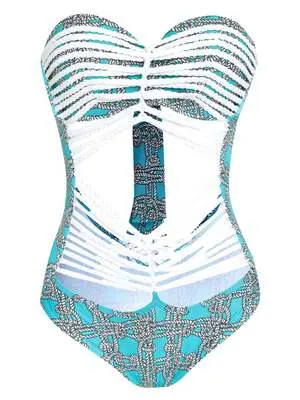 AMIR SLAMA Rope Detailed One-piece Swimsuit - Blue