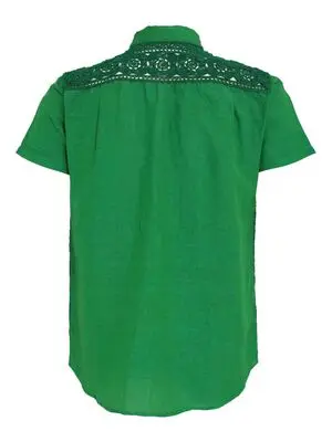 AMIR SLAMA Crochet-panel Shirt