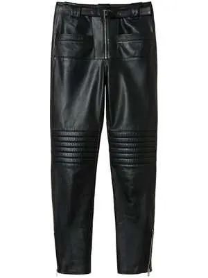 TWINSET Fairfax Leather Biker Trousers