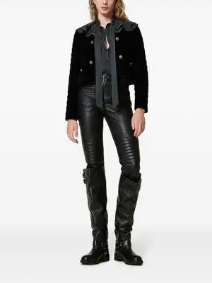 TWINSET Fairfax Leather Biker Trousers