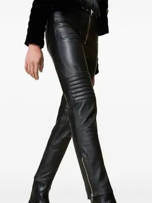 TWINSET Fairfax Leather Biker Trousers