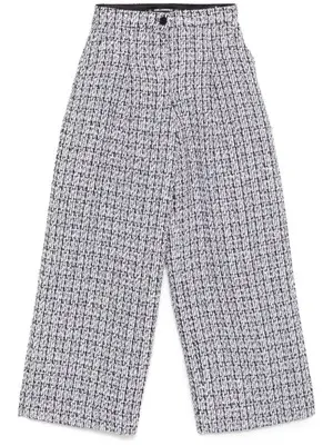 Karl Lagerfeld Bouclé Palazzo Trousers