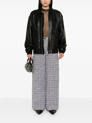 Karl Lagerfeld Bouclé Palazzo Trousers