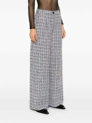 Karl Lagerfeld Bouclé Palazzo Trousers