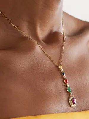 AMRAPALI LONDON Navratna Multi-stone Necklace