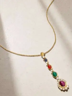 AMRAPALI LONDON Navratna Multi-stone Necklace
