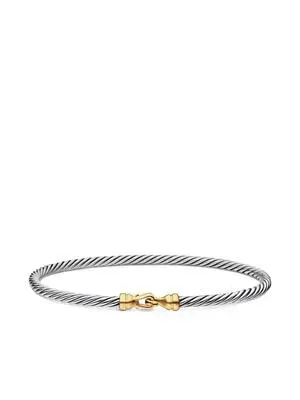 David Yurman 18kt Yellow Gold And Sterling Classic Cable Bracelet