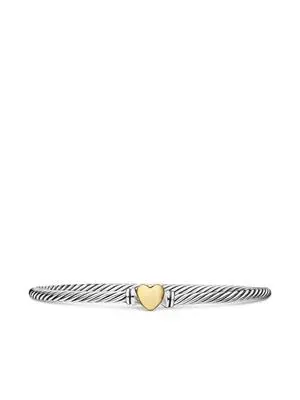 David Yurman David Yurman 18k Rose Gold And Sterling Silver Heart Bracelet Silver