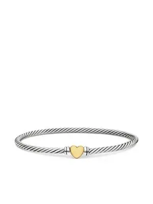David Yurman 18k Rose Gold And Sterling Heart Bracelet - Silver