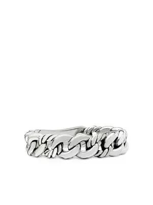 David Yurman Sterling Belmont Curb Link Band Ring - Silver