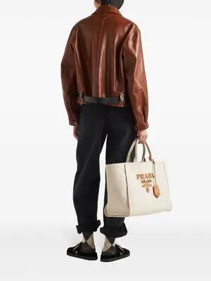 Prada Belted Leather Jacket