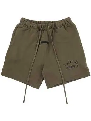 Fear Of God FEAR OF GOD ESSENTIALS Logo-print Shorts Green