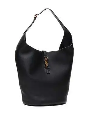Saint Laurent Le 5 À 7 Leather Shoulder Bag - Black