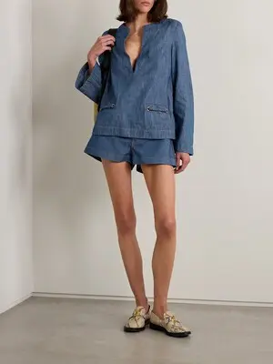 Zimmermann Wylie Braided Denim Tunic - Blue