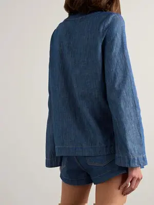 Zimmermann Wylie Braided Denim Tunic - Blue