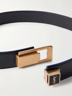 Saint Laurent Cassandre Leather Belt