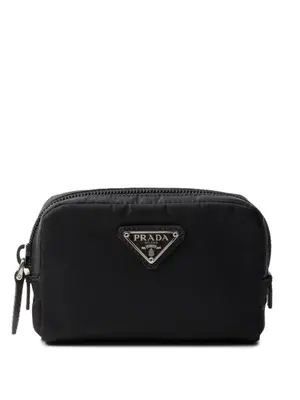Prada Triangle-logo Pouch - Black