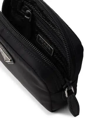 Prada Triangle-logo Pouch - Black