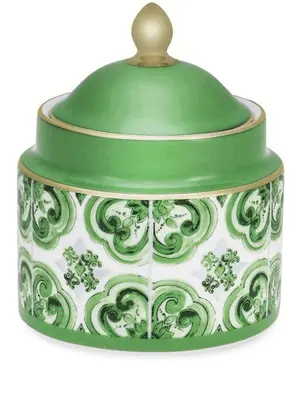 Dolce & Gabbana Archive-print Sugar Bowl - Green