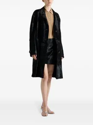 Prada Calf Leather Knee-length Coat