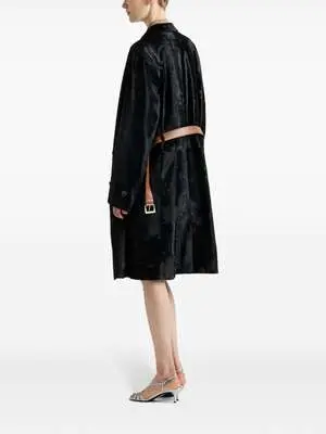 Prada Calf Leather Knee-length Coat