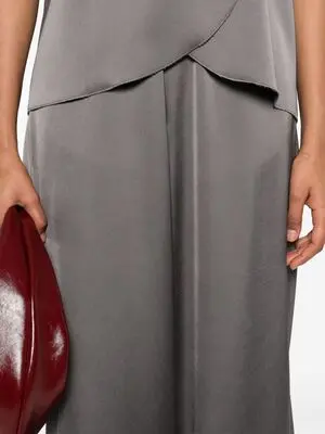 BLANCA VITA Satin Trousers - Grey