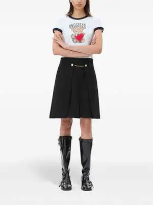 GANNI Tailored Twill Midi Skirt