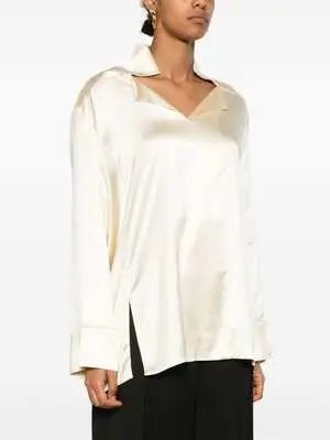 Bevza Stand-up Collar Blouse