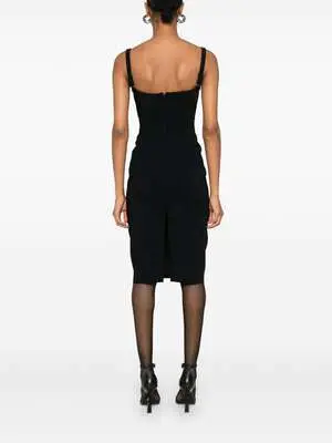 MUGLER Buckled Bustier Midi Dress