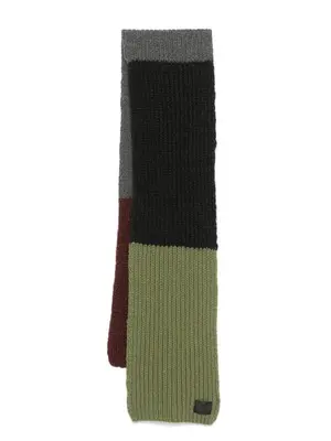Paul Smith Colourblock Knitted Scarf - Green