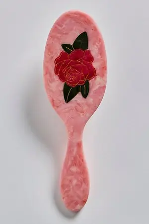 SOLAR ECLIPSE Hand-painted Acetate 2-in-1 Brush - Pink Rose