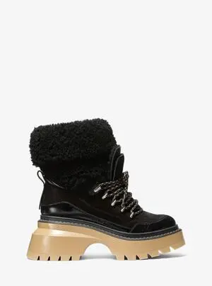 Michael Kors Shiloh Mixed-media Boots