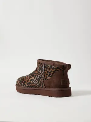 UGG Classic Ultra Mini Leopard-print Boots - Animal Print