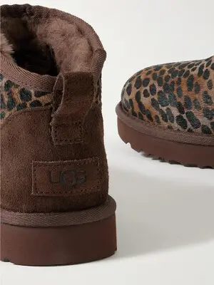UGG Classic Ultra Mini Leopard-print Boots - Animal Print
